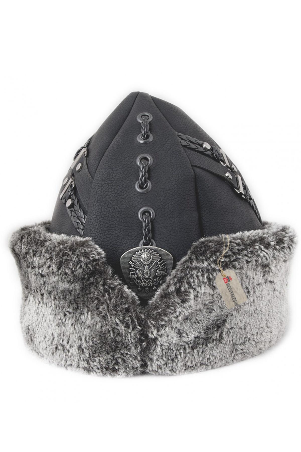 BÖRK, KALPAK, Geleneksel Kayı Alp Şapkası, Siyah - 2001 - 409.09 TL + KDV