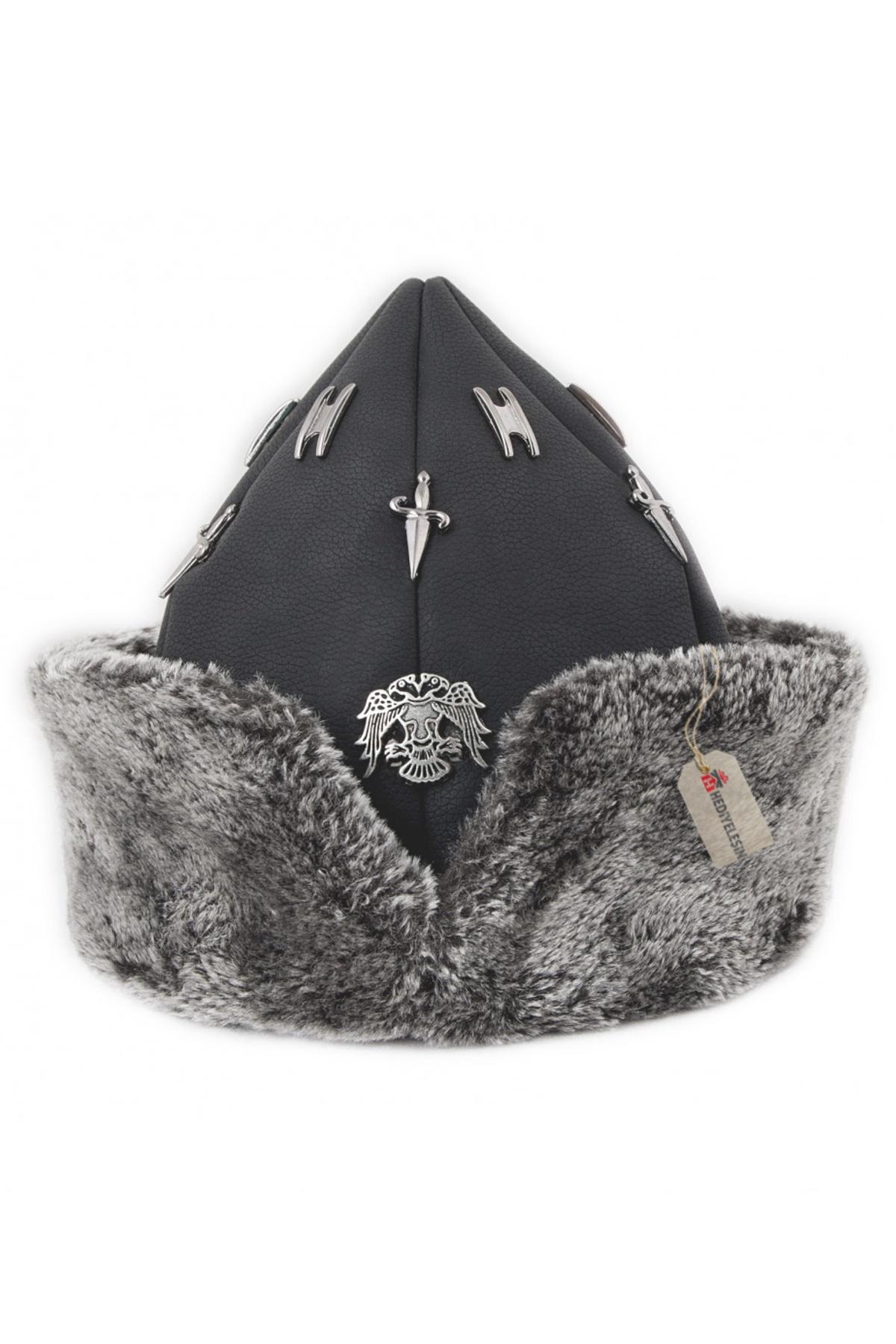 BÖRK, KALPAK, Geleneksel Kayı Alp Şapkası, Siyah - 2015 - 409.09 TL + KDV